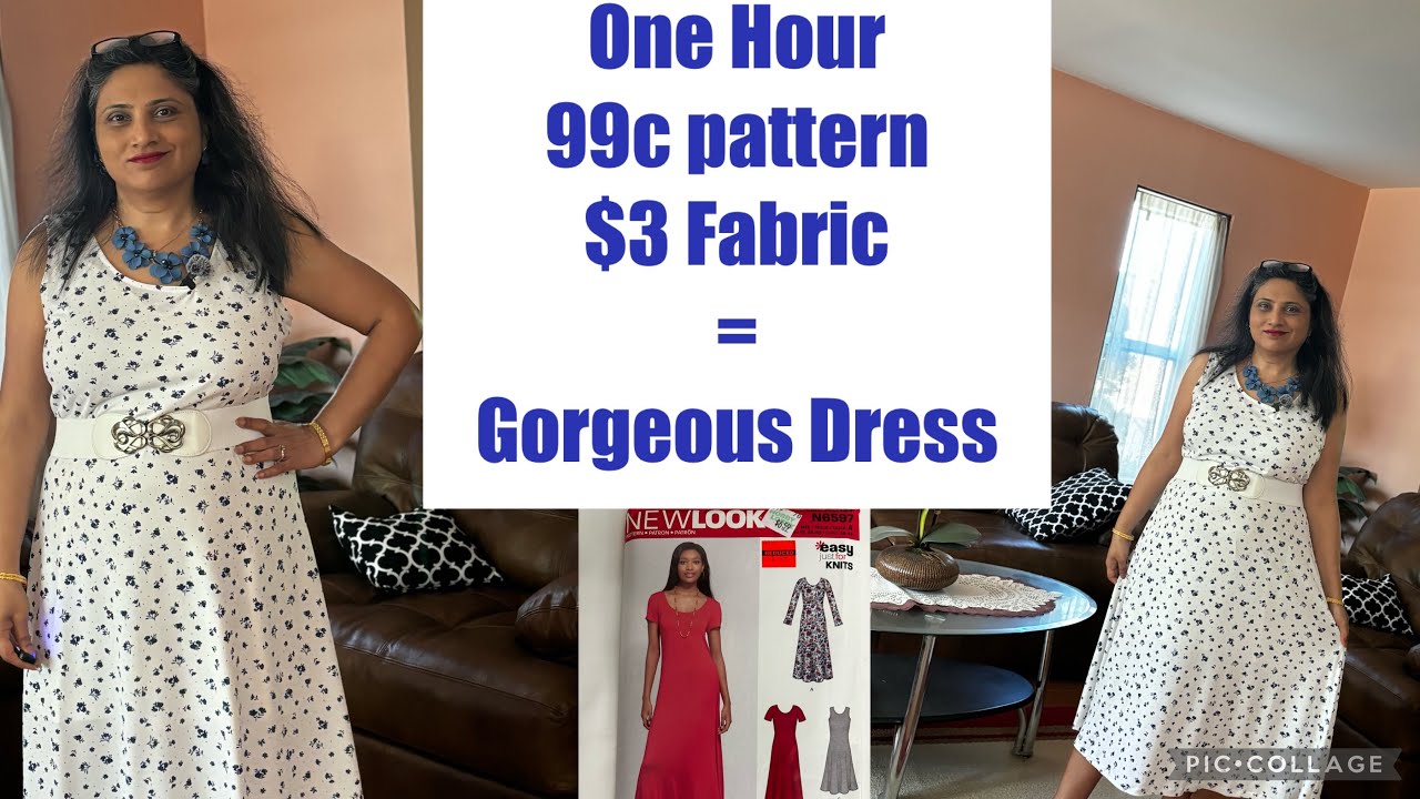 ONE HOUR DRESS | NEW LOOk 6597| Easy Gorgeous Dress Pattern Review ...