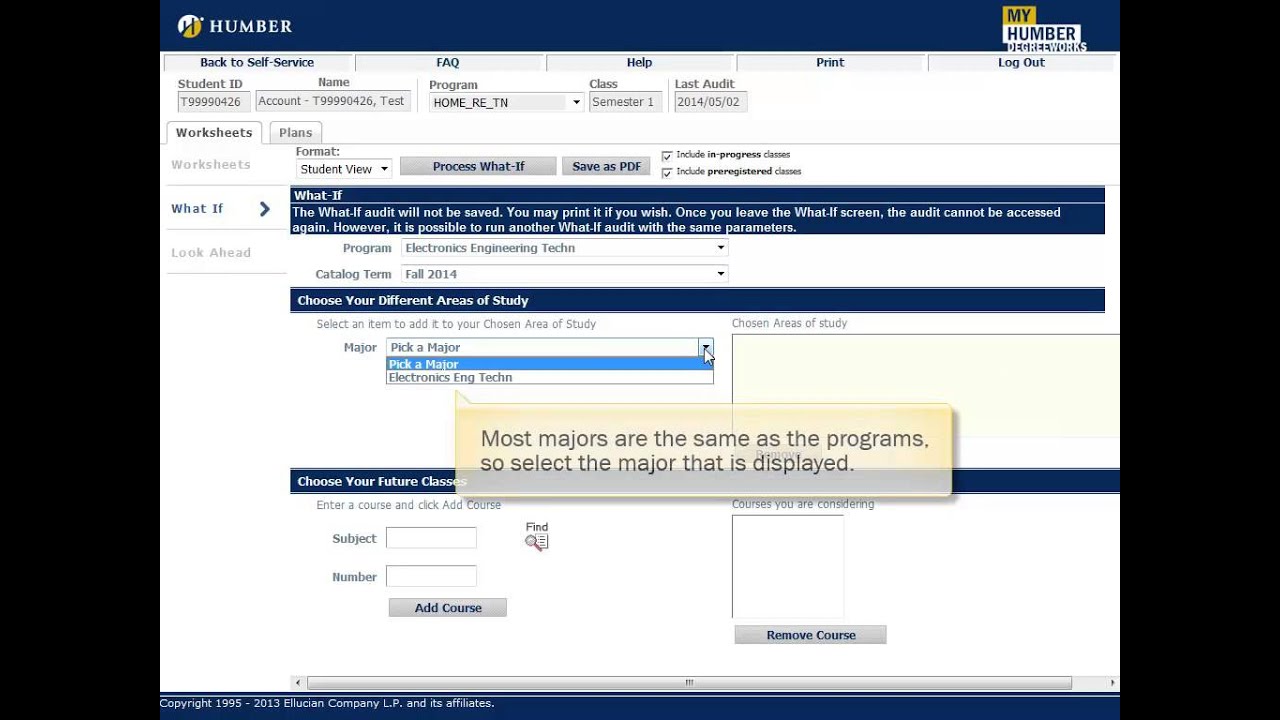 MyHumber: How to View Your Academic Progress - What If - YouTube