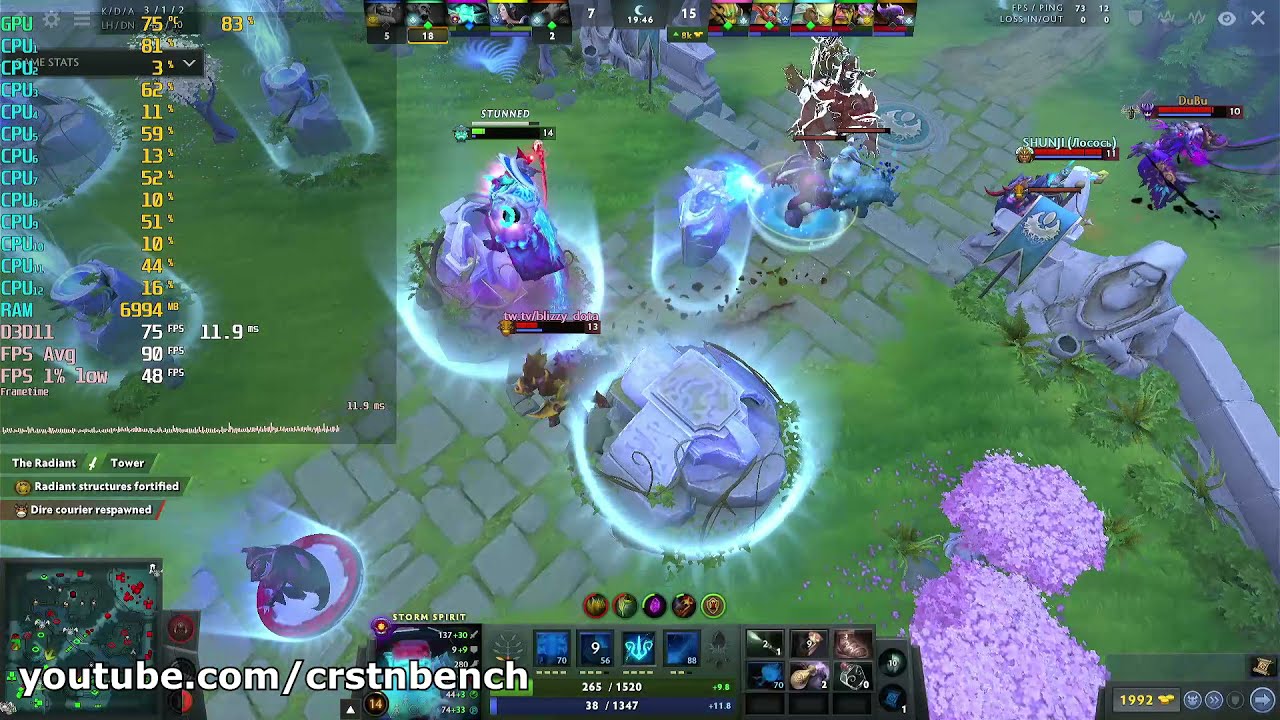 AMD Ryzen 5 5600H / Radeon graphics / DotA 2 @1080p low settings - YouTube