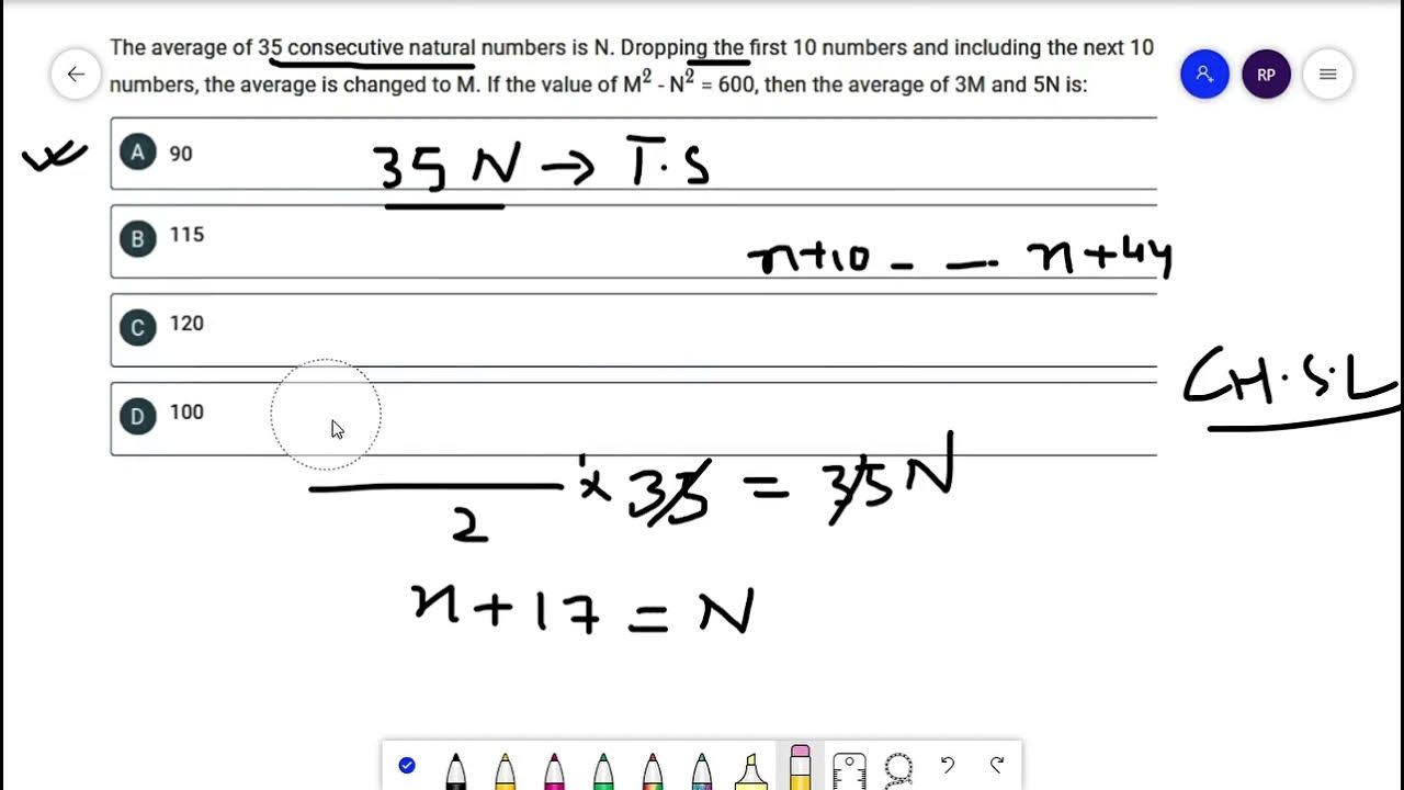 The average of 35 consecutive natural number is N. dropping the first ...