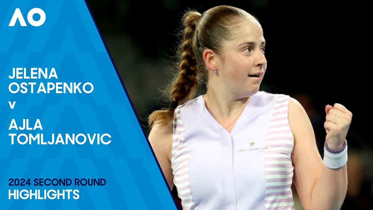 Jelena Ostapenko v Ajla Tomljanovic Highlights | Australian Open 2024 Second Round - YouTube