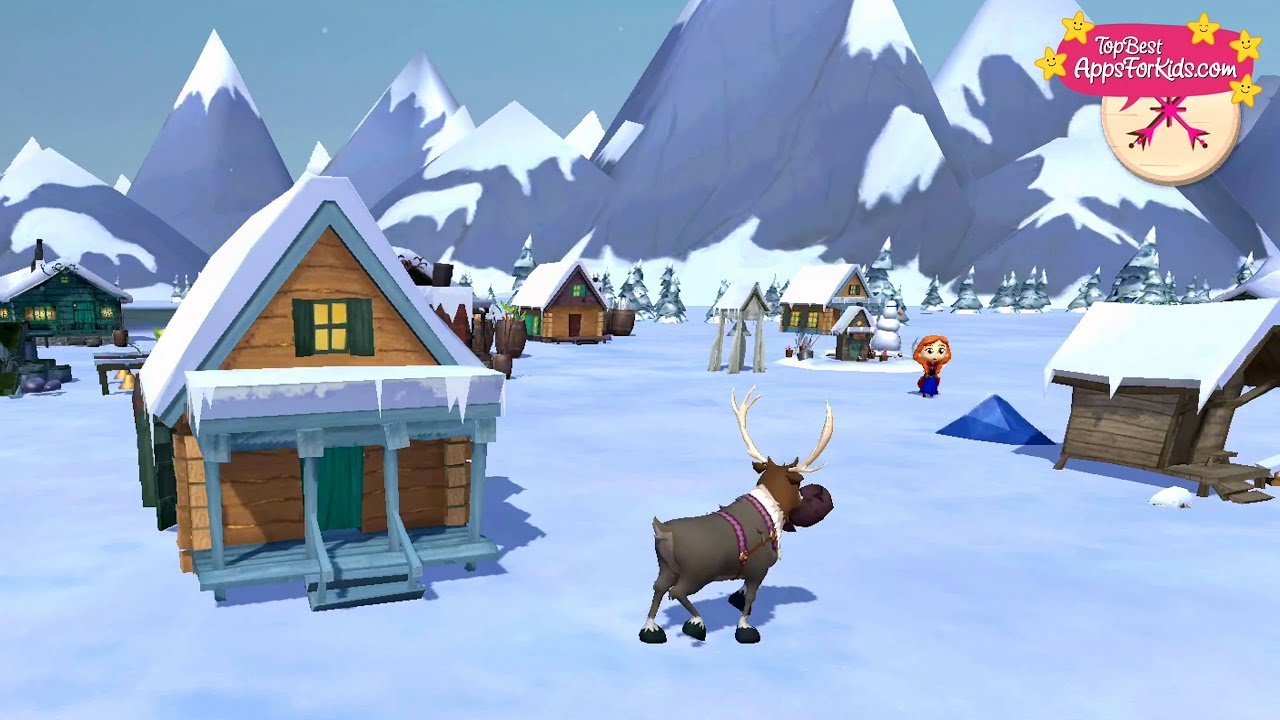 Disney Frozen ️ Fly through Arendelle Village & find Anna, Elsa, Olaf ⛄ ...