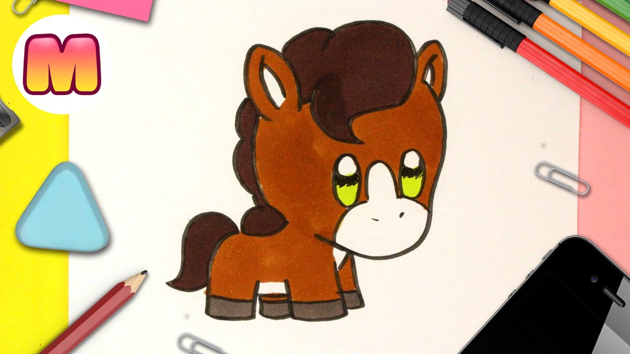 COMO DIBUJAR UN CABALLO KAWAII 👍 FACIL 👍 Paso a paso - Como dibujar ...