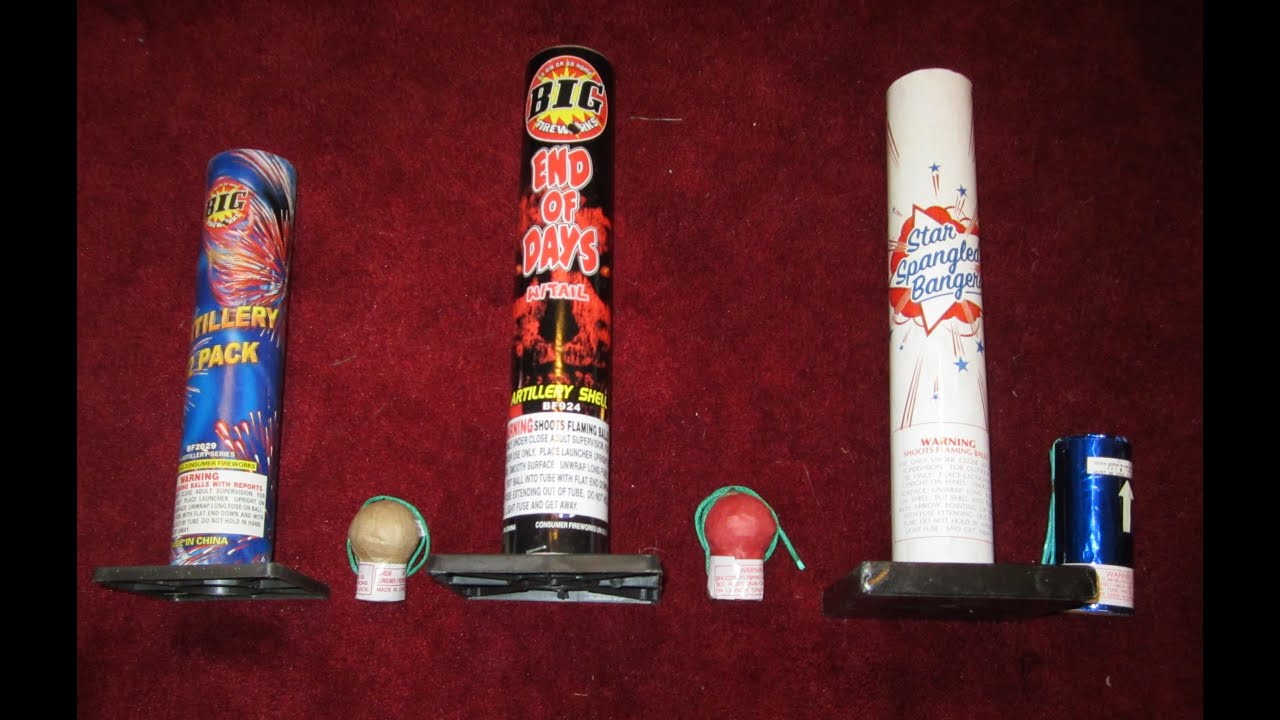 Firework Artillery Shell Comparison - YouTube