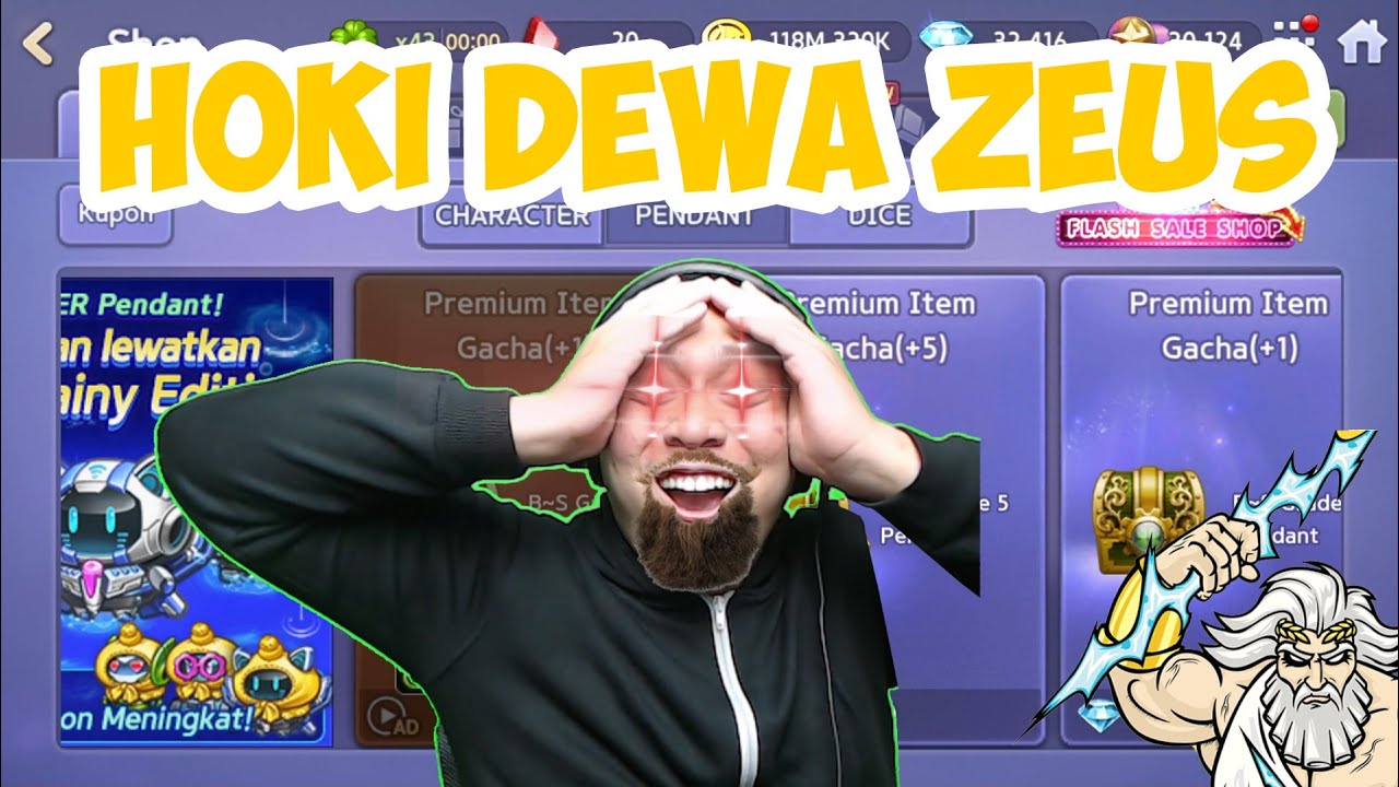 GACHA MODE ZEUS , HOKI TINGKAT DEWA ! || GETRICH - YouTube