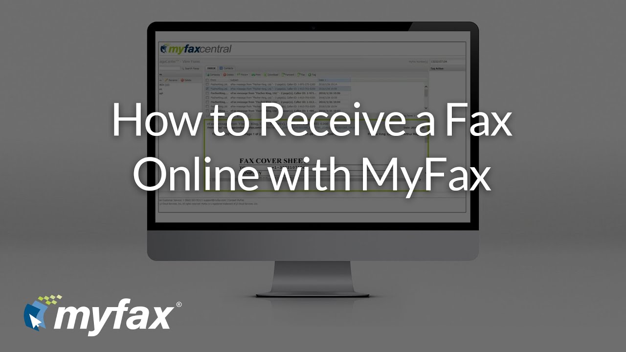 How to Receive a Fax Online with MyFax - YouTube