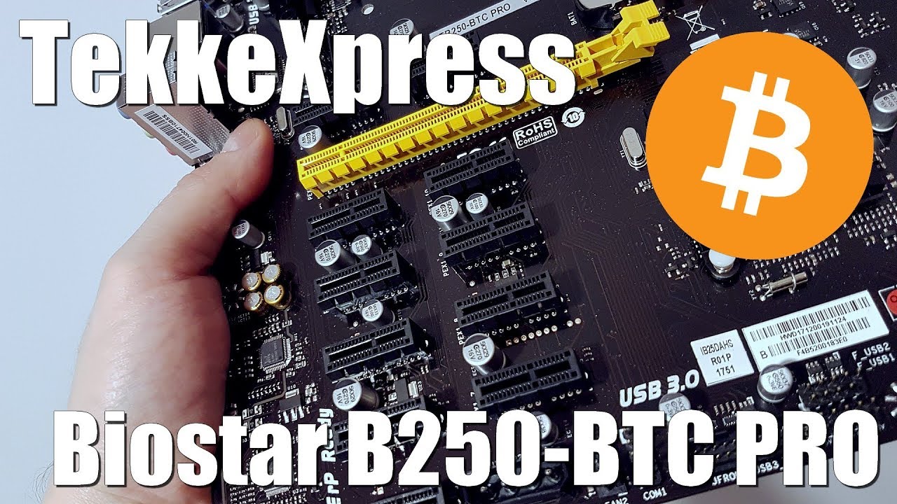 BIOSTAR B250-BTC Pro - motherboard for crypto mining rig - YouTube
