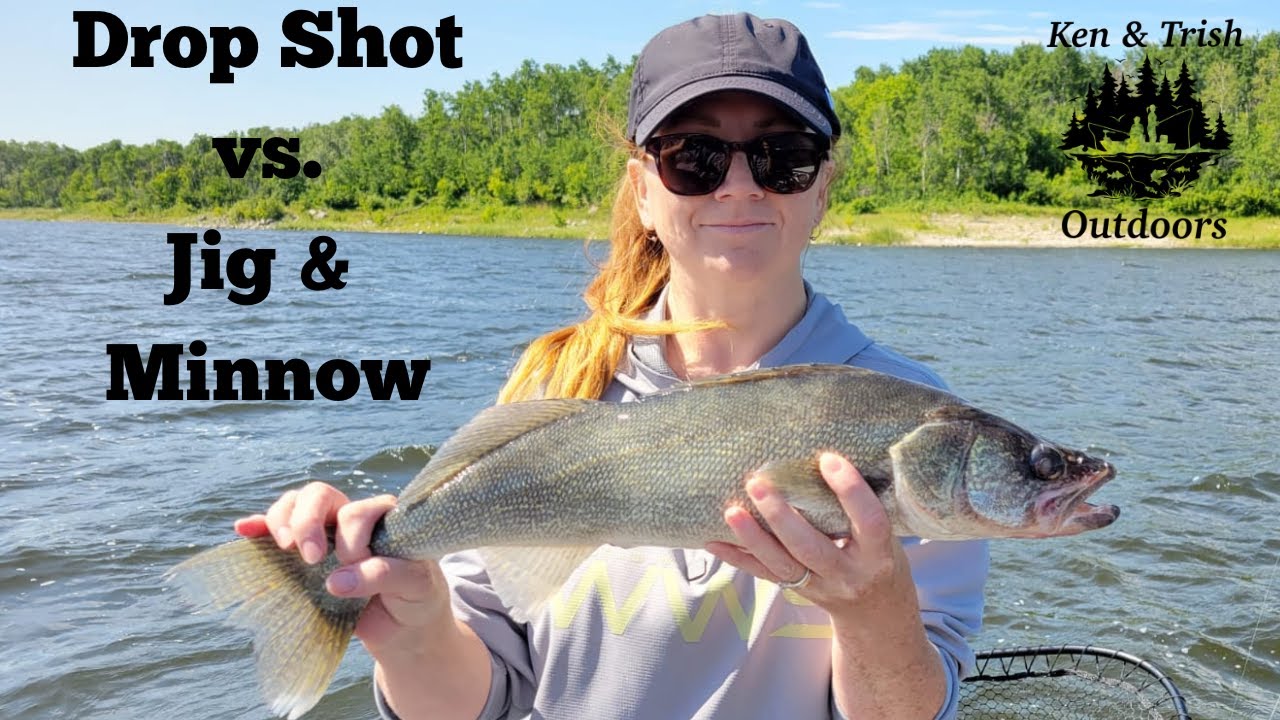 Walleye Fishing - Drop shot VS Jig and Minnow - YouTube