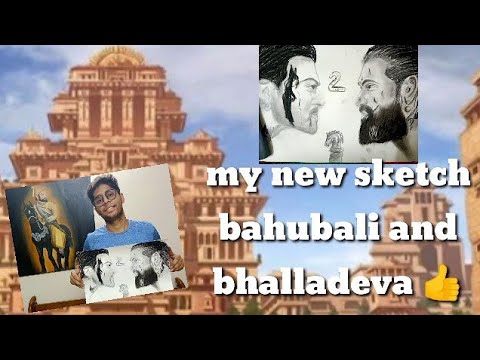 MY new sketch bahubali and bhallaldeva 👍🙏🙏🙏 - YouTube