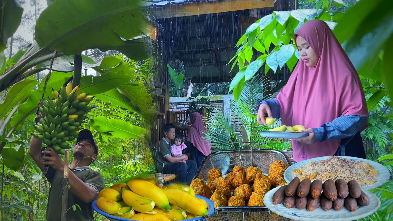 Hidup di Desa | Panen pisang muli , masak pisang yang lezat untuk ...