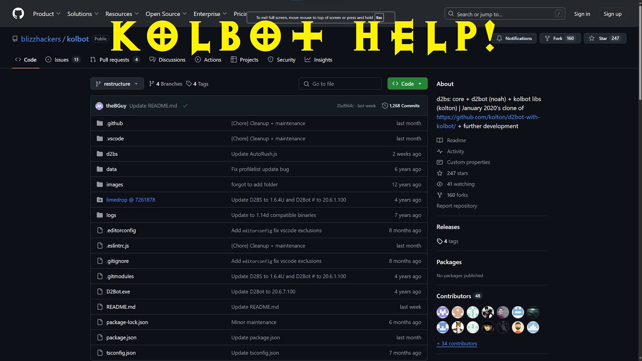 Updated info on how to get Kolbot Help! - YouTube