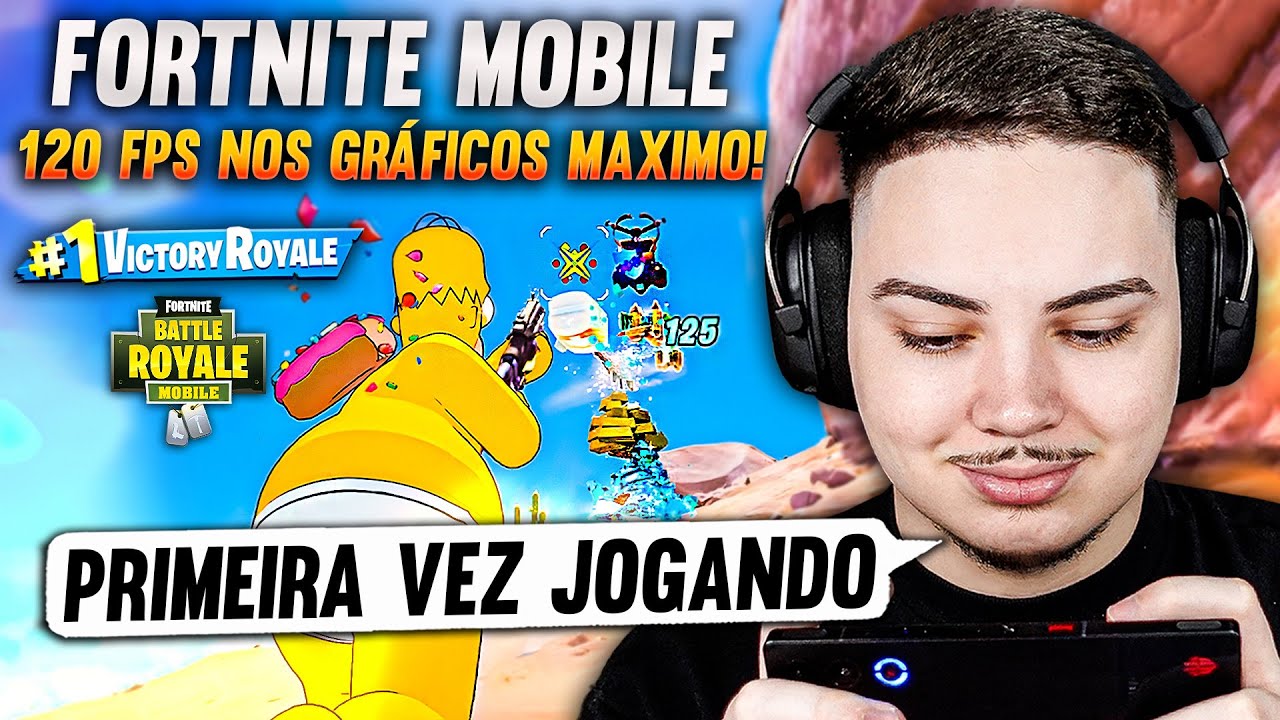 PRIMEIRA VEZ JOGANDO FORTNITE MOBILE 🔥 (Joguei no Melhor Tablet do ...