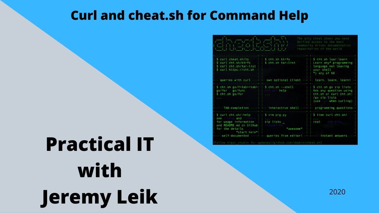 Quick Tips - cheat.sh (2020) | Practical IT - YouTube