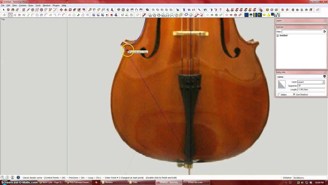Creating Cello Face with SketchUp - YouTube