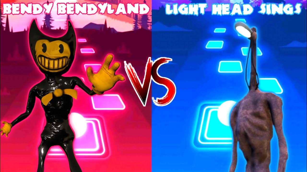 Bendy Bendyland Song VS Light Head Sings A Song - Tiles Hop EDM Rush ...