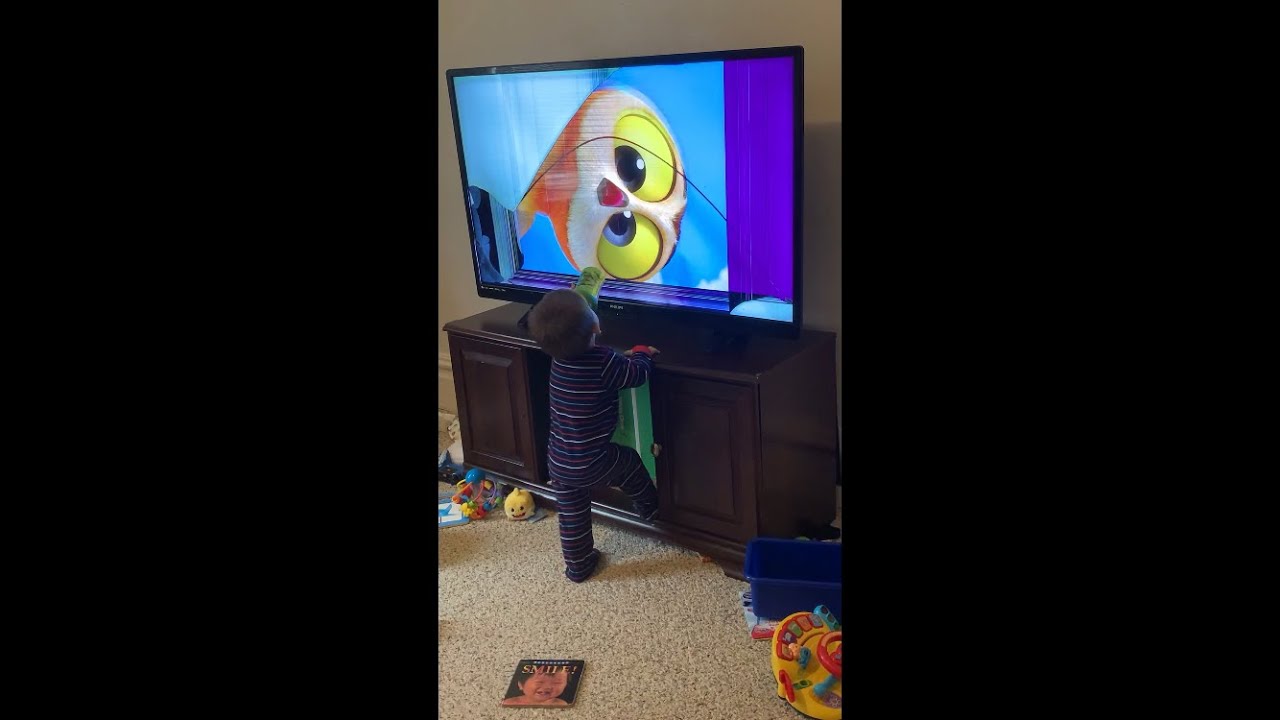 Kid Breaks TV! Must Watch!! - YouTube