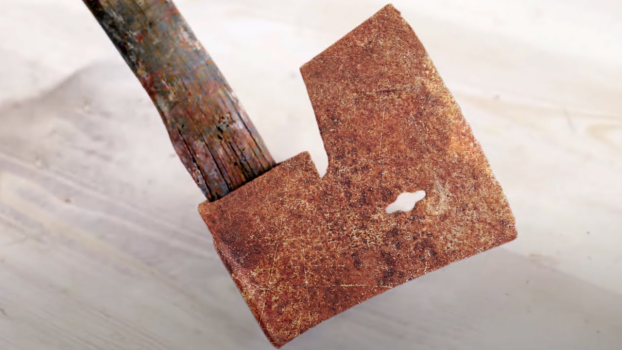 Antique 19th Century Rusty Axe Restoration - YouTube