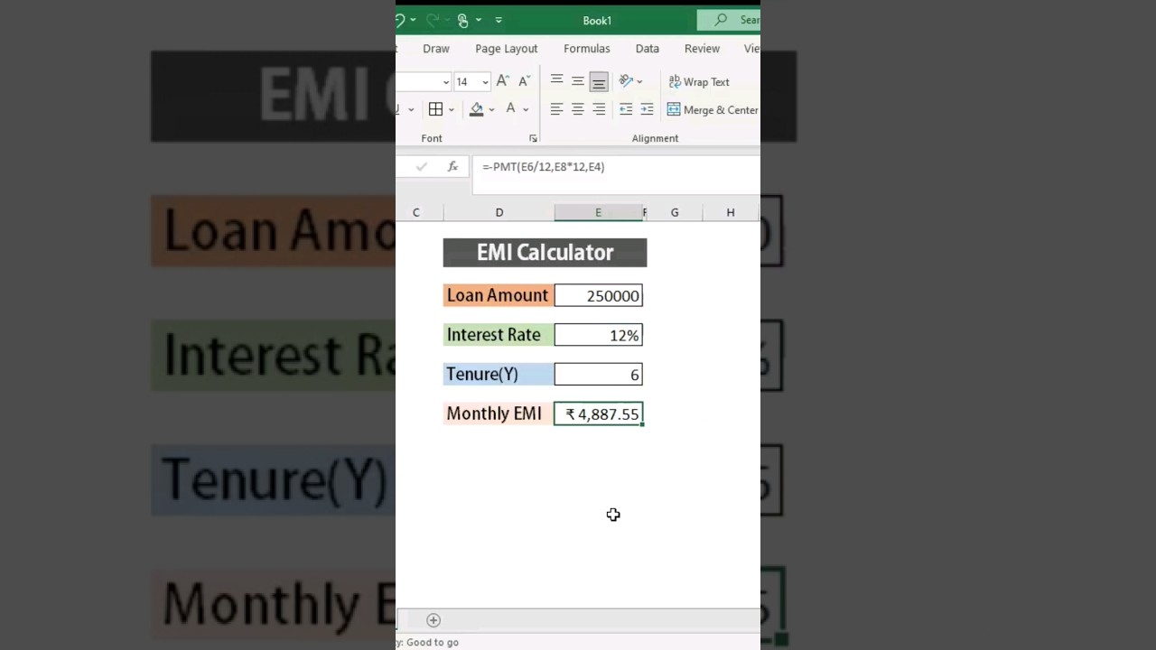 EMI Calculator In Excel pmt shorts loan YouTube EMI Calculator In Excel pmt shorts loan YouTube