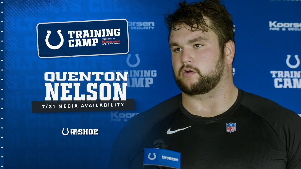 Quenton Nelson Training Camp Media Availability | July 31, 2024 - YouTube