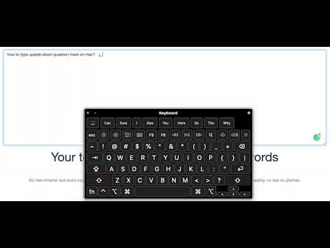 How to Type Upside Down Question Mark on MacBook - YouTube