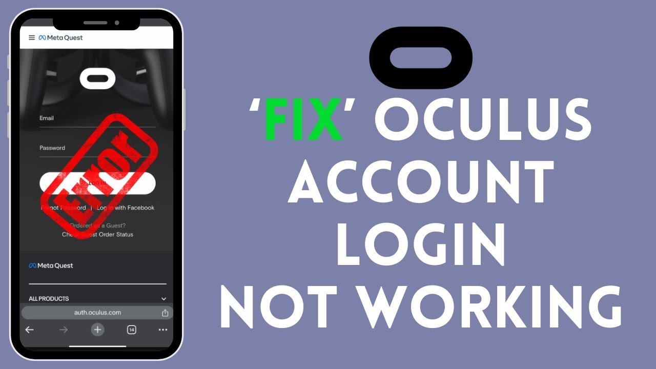 How to Fix Oculus Account Login Not Working 2024? - YouTube