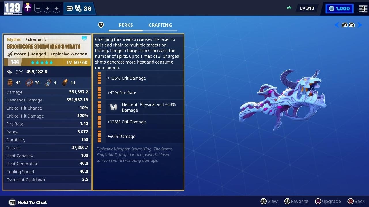 Fortnite best perks for Storm King's wrath and fury in Fortnite STW # ...