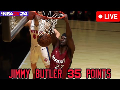 NBA 2K24 - Jimmy Butler Drops 35 Points Vs Cade Cunningham 31 Points ...