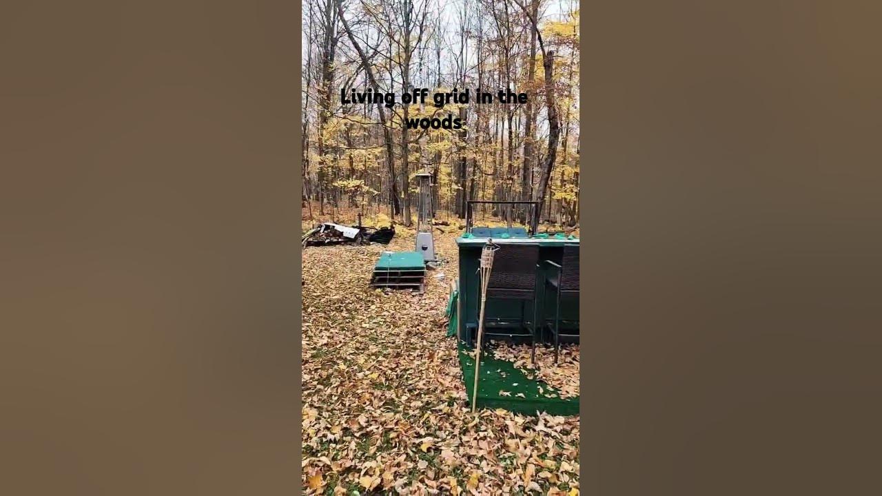 We choose to live in the woods off grid for peace. Camping in the woods ...