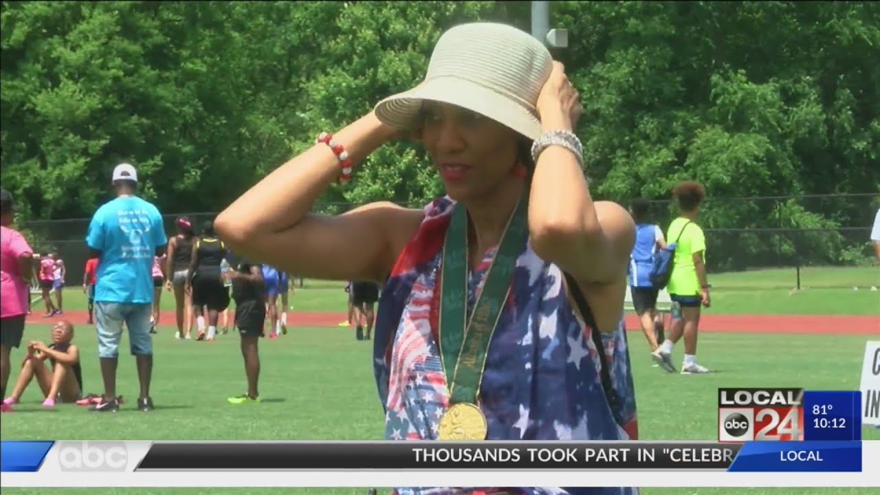 Olympian Dr. Rochelle Stevens hosts huge Mid-South track meet - YouTube