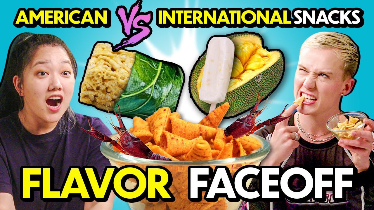 Caviar Flavored Bugles?! Trying American vs. International Snacks - YouTube