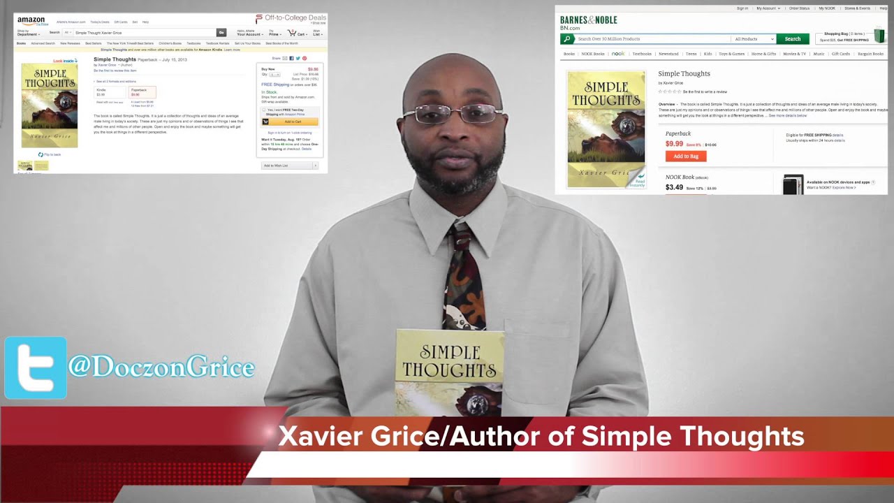 Simple Thoughts Introduction Author: Xavier Grice - YouTube