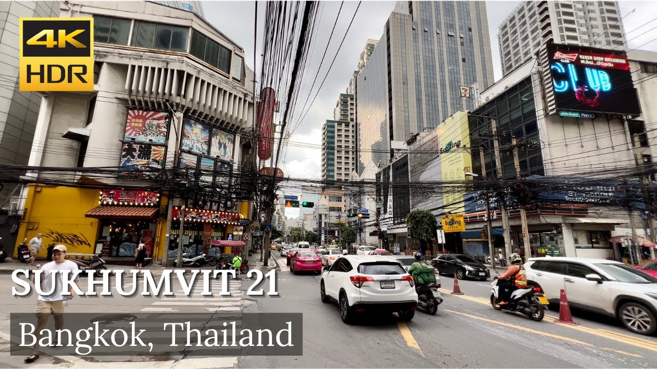 4K HDR| Walk around Sukhumvit Soi 21(Asok Montri Road)| September 2022 ...
