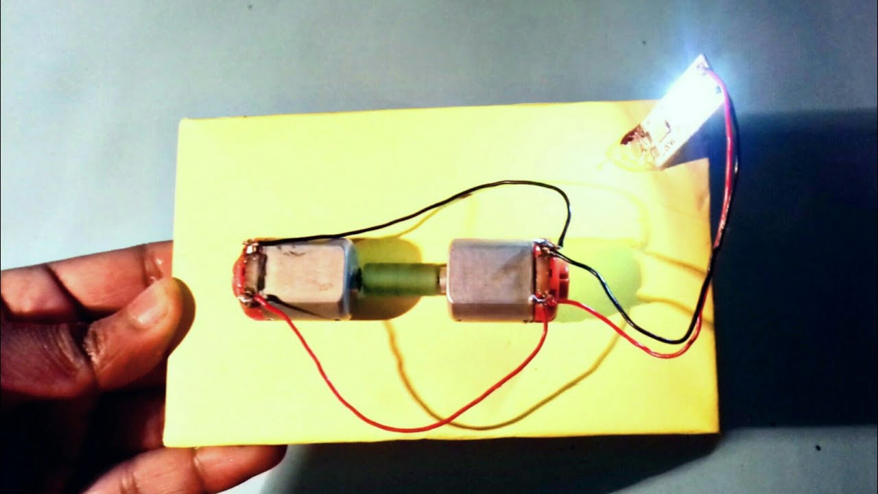How to make a free energy generator.light bulb by Toy Dc motor/ Using ...