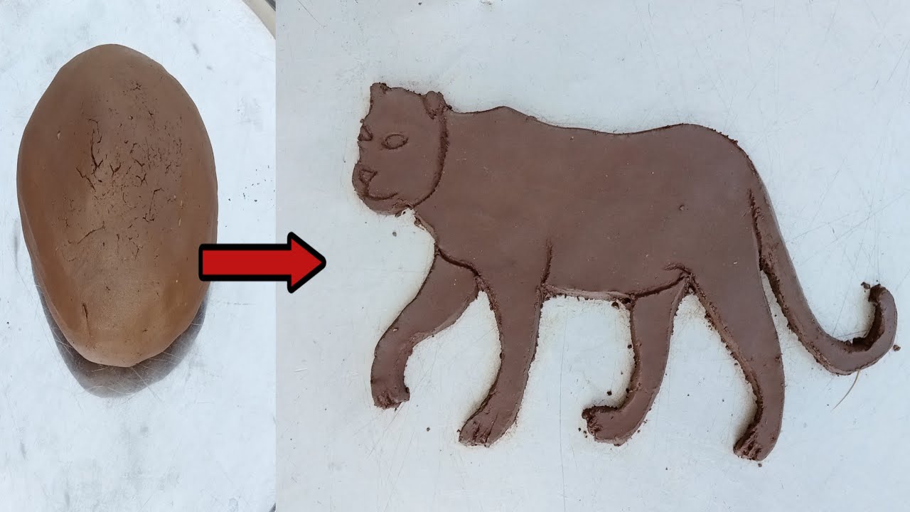 Beautiful Sculpture Of a wild animal || cheetah clay art - YouTube