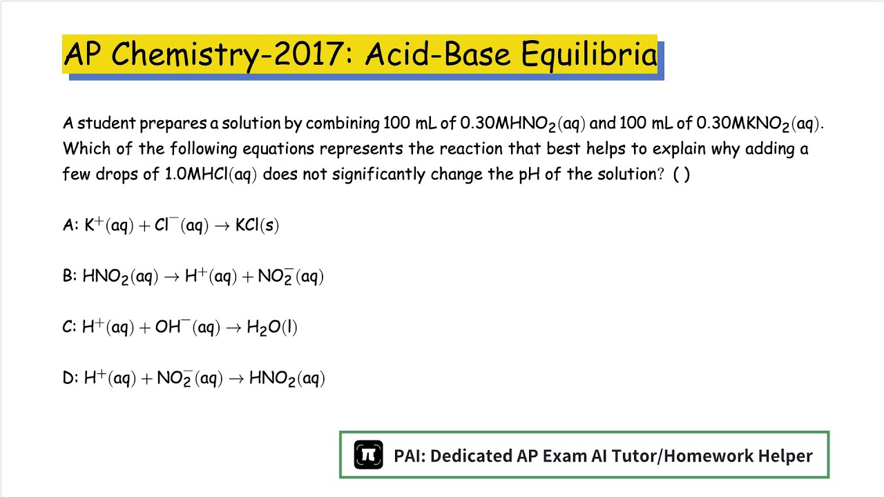 2017 AP Chemistry: Acid-Base Equilibria - YouTube