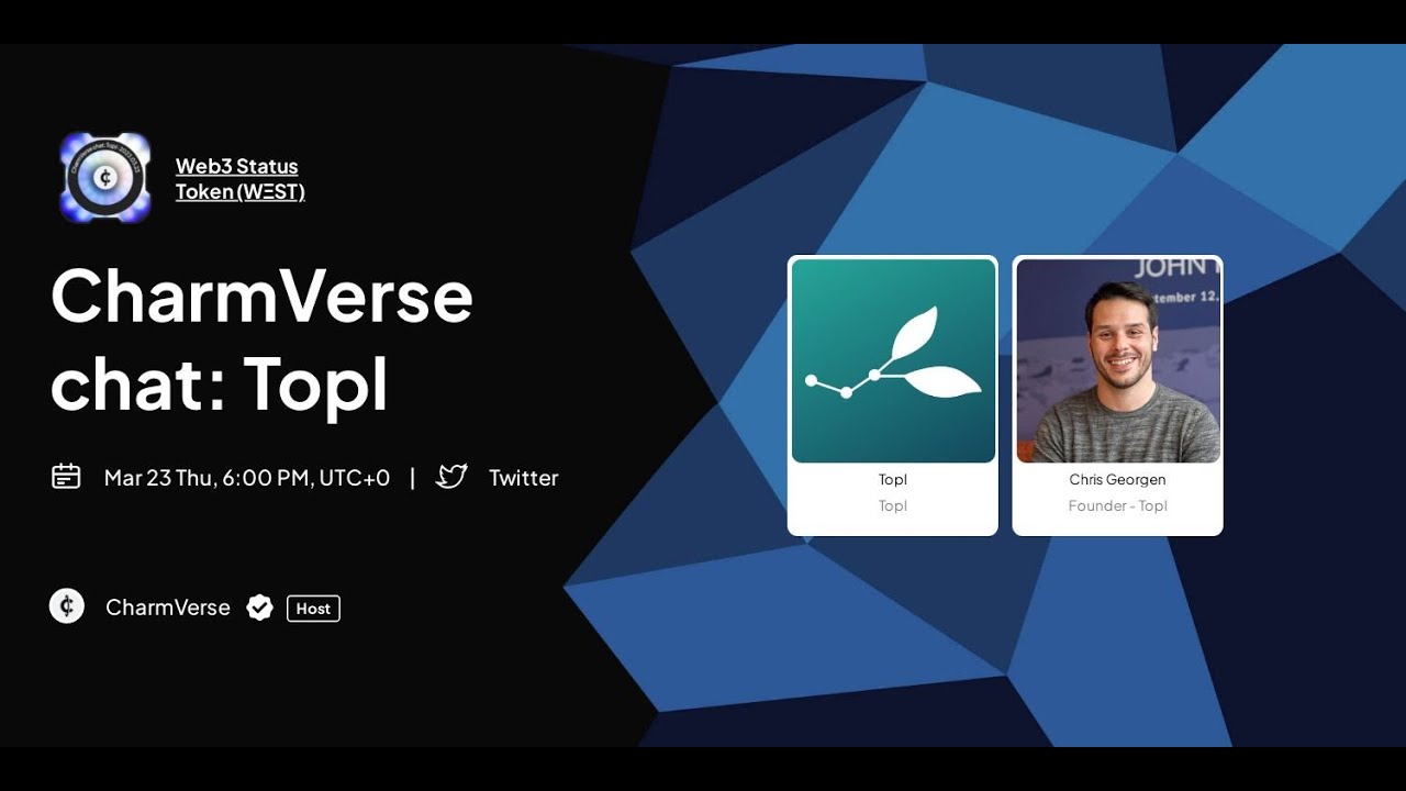 CharmVerse Chats sustainable blockchain w/ Topl - YouTube
