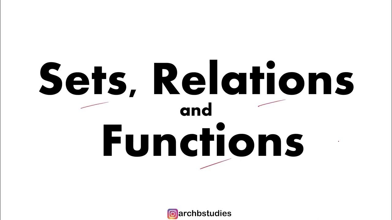 Sets Relations and Functions | Previous Year Questions | JEE Mathematics Questions | B.Arch ...