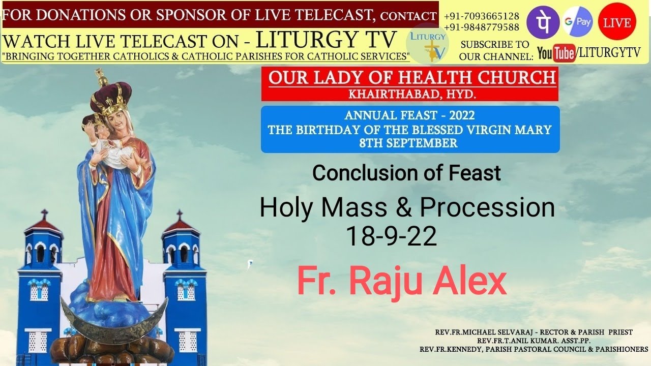 Rev Fr. Raju Alex | Conclusion Feast Holy Mass & Procession | SHRINE OF ...