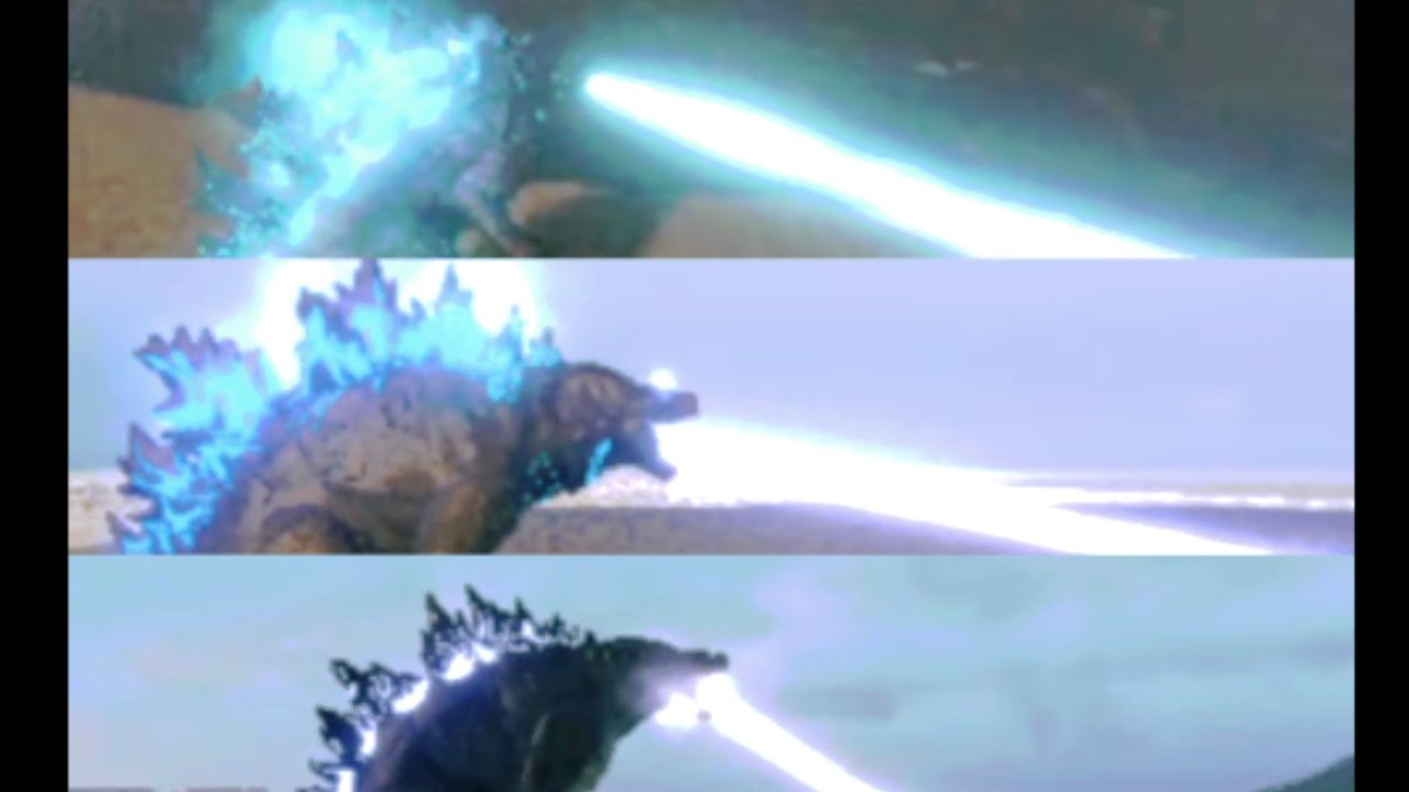 Godzilla Atomic Breath Comparison In Kaiju Universe - YouTube