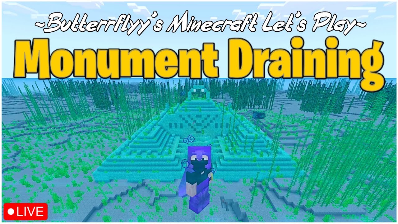 🔴 LIVE - MINECRAFT - CONTINUING THE OCEAN MONUMENT BUILD - YouTube