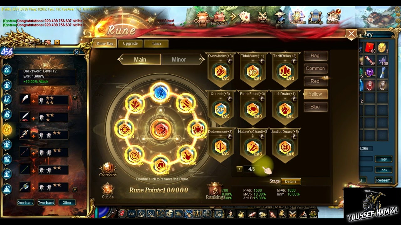 Conquer online explain All Runes in game yellow, blue and red (ENG SUB ...