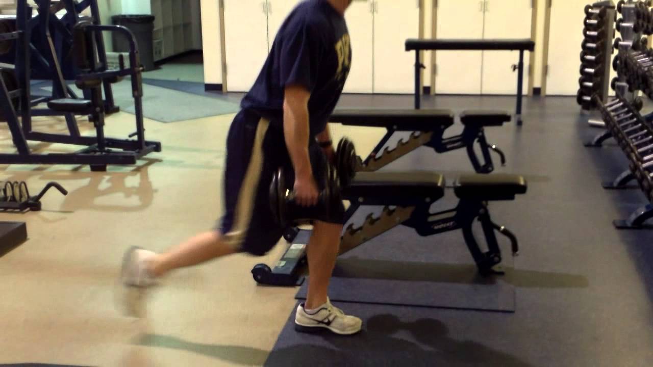 DB Step Back Lunge - YouTube