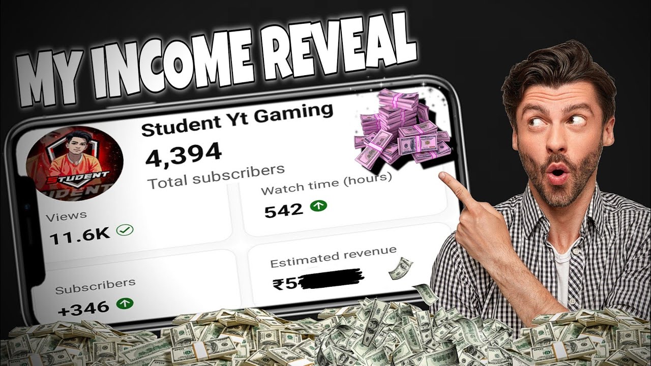 YouTube Income Revealed😍 || Gaming Category 1000 views per income ...