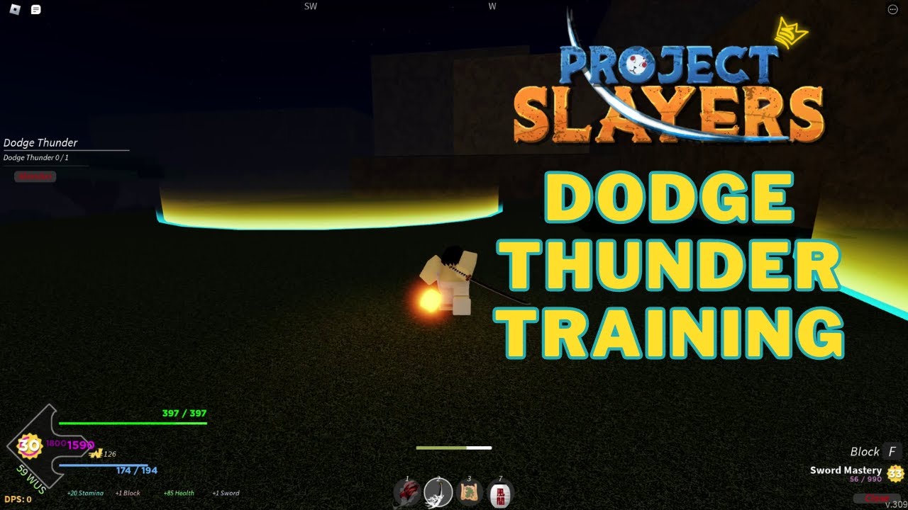 How To Dodge Thunder in Project Slayers | Dodge Thunder Training - YouTube