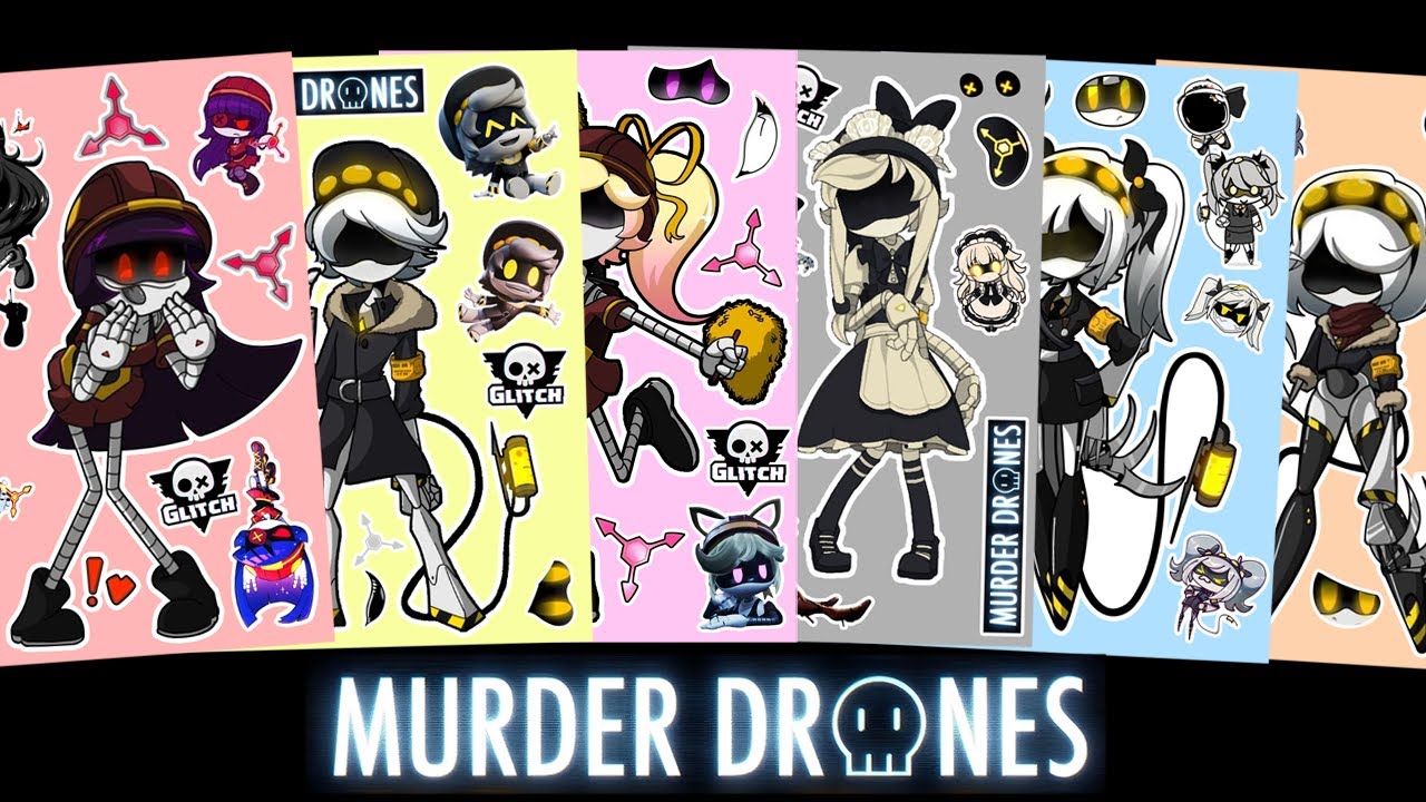 Murder Drones Animation Stickers Ep2 / 머더드론 / StickerART, PaperDIY # ...