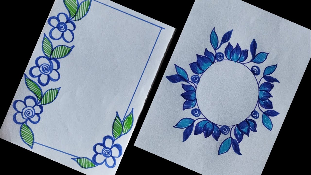 Project design easy and beautiful/a4sheet border design for project ...