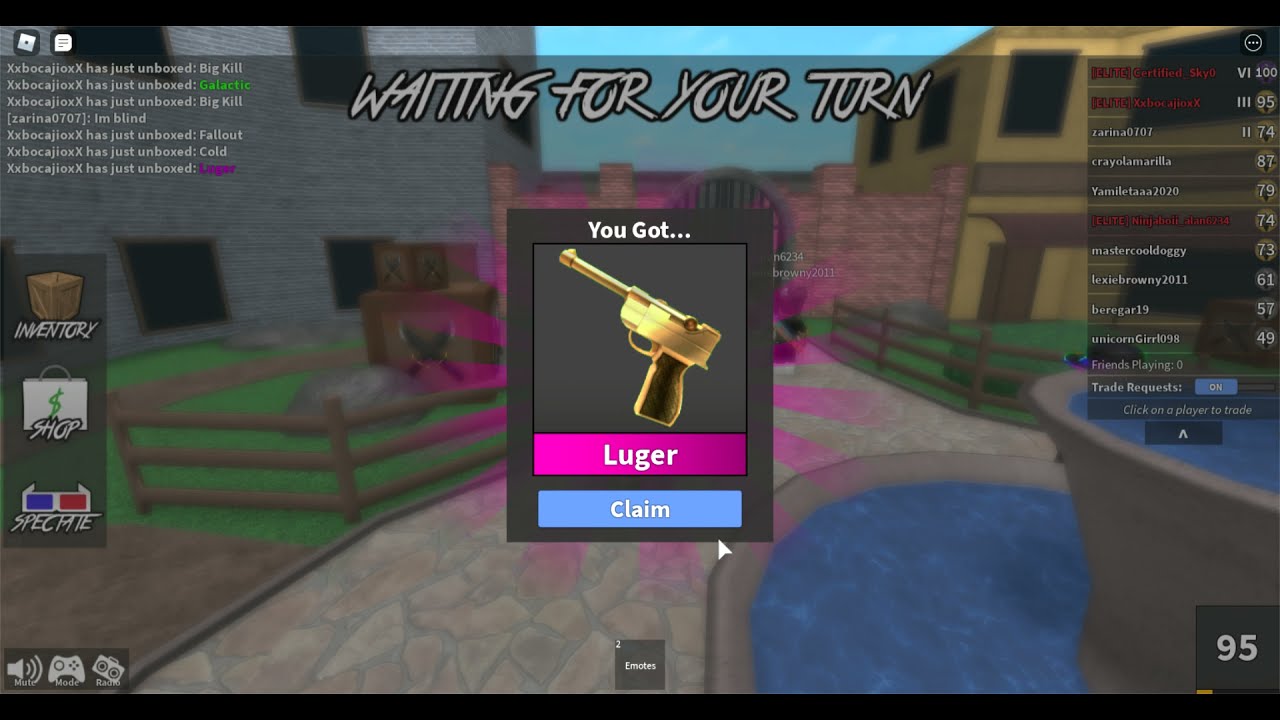 Unboxing a Luger in Murder Mystery 2! - YouTube