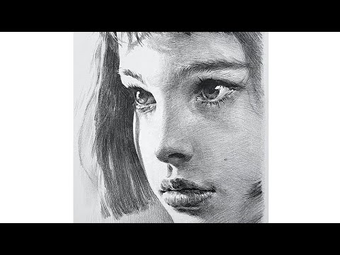 How to draw Matilda from the movie Leon. Takes 16 minutes and 27 ...