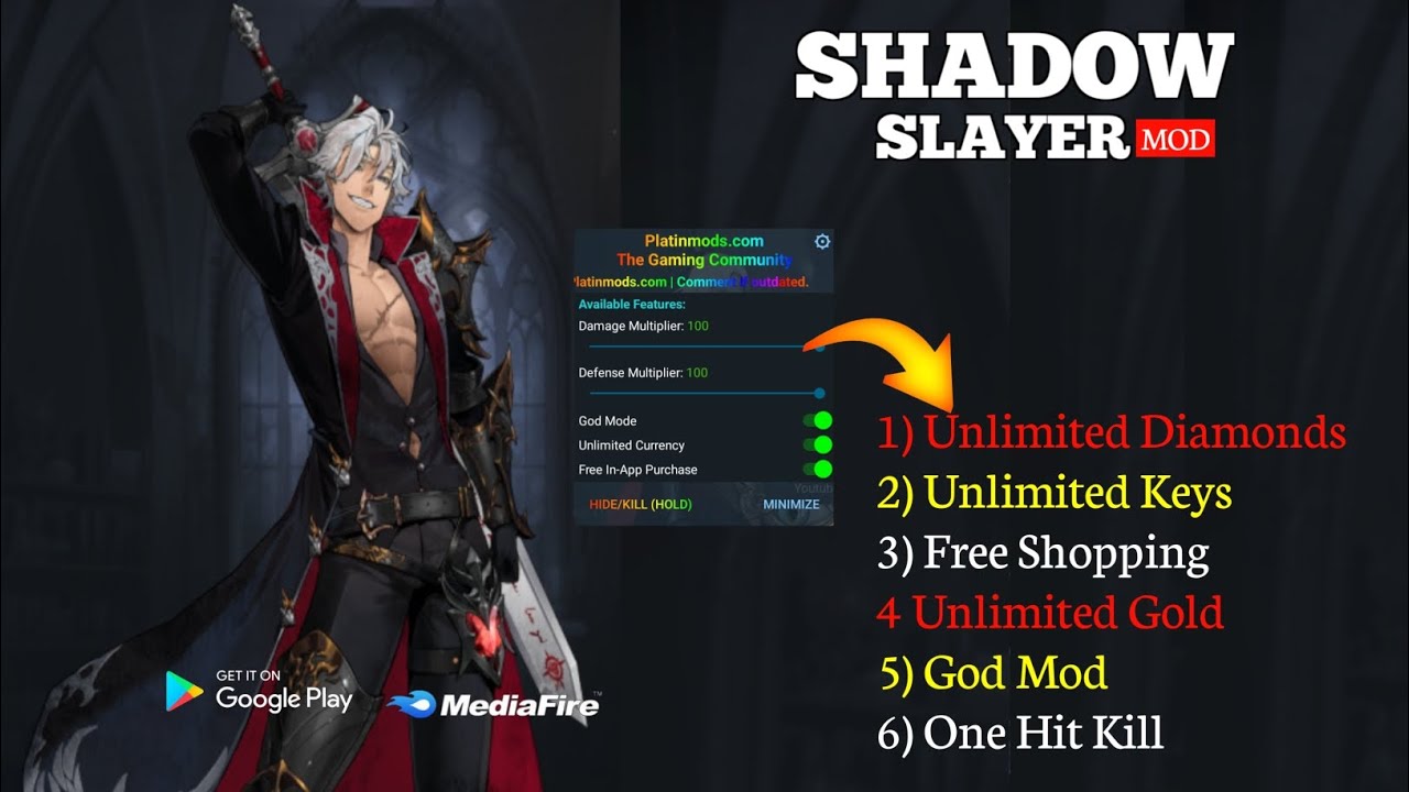 Shadow Slayer: Demon Hunter MOD APK Unlimited Gems, God Mod #shadowslayer - YouTube