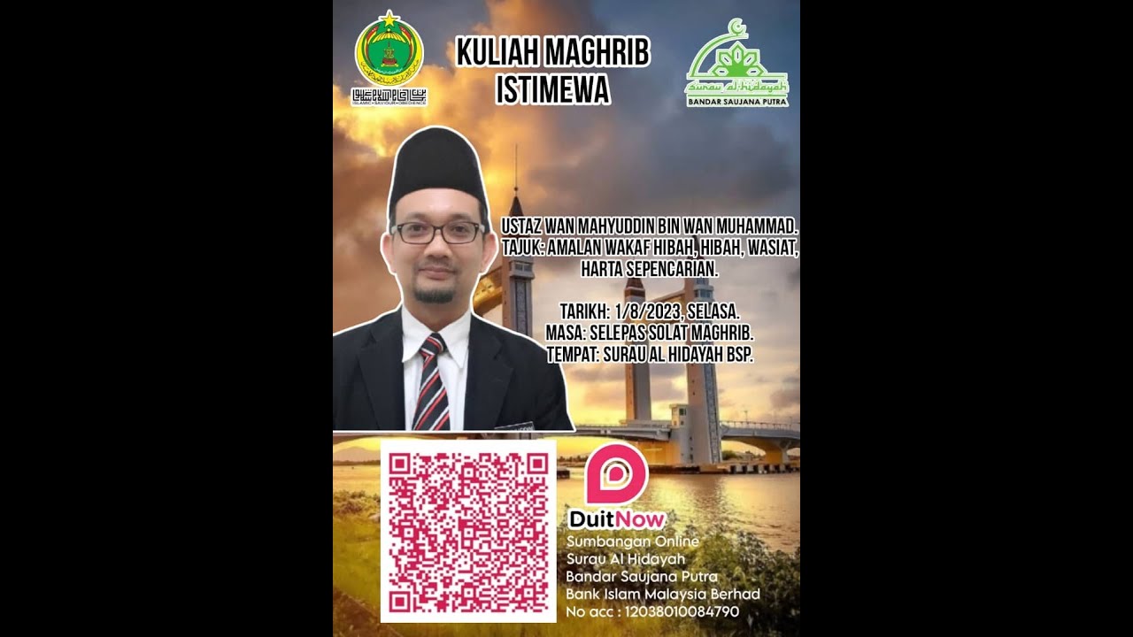 🔴 (((LIVE))) 🕌 Siaran Langsung Kuliah Maghrib Istimewa- Ustaz Wan ...